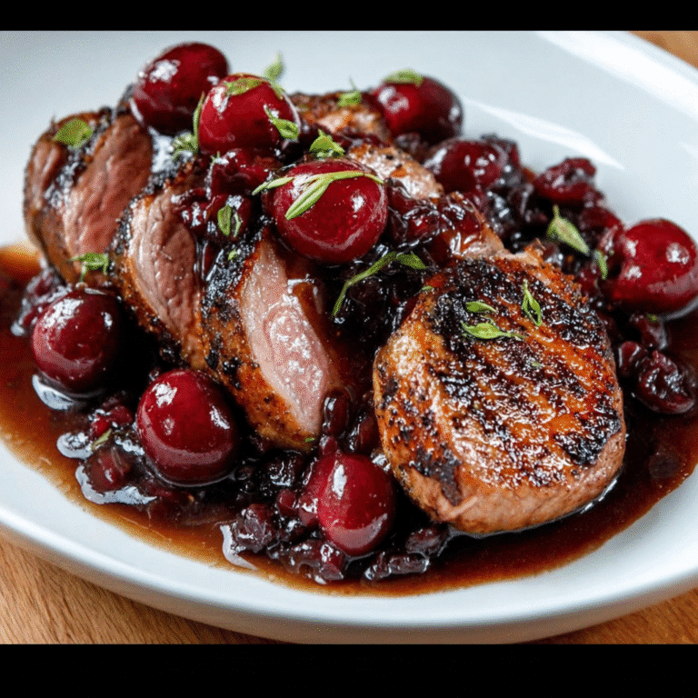 Heavenly Pan Seared Duck Breast with Cherry Sauce - Delight! - All in ...